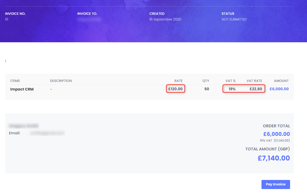 10057 - How To Add The VAT and Rates Columns To The Invoice Table ...
