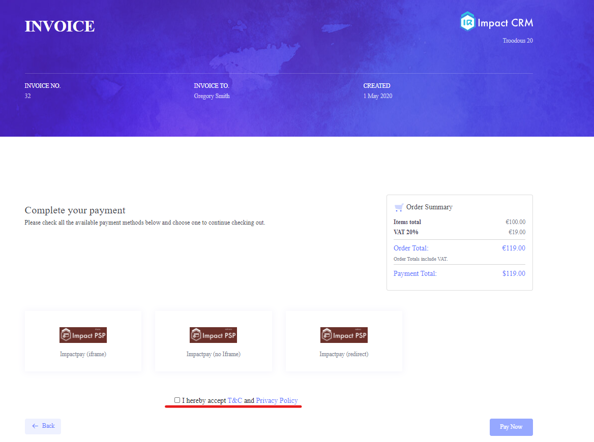 10040 - How to enable a checkbox in the offer payment page – IMPACT ...